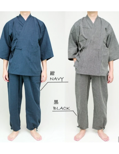 Classic Sashiko Samue Cotton Zen Clothe