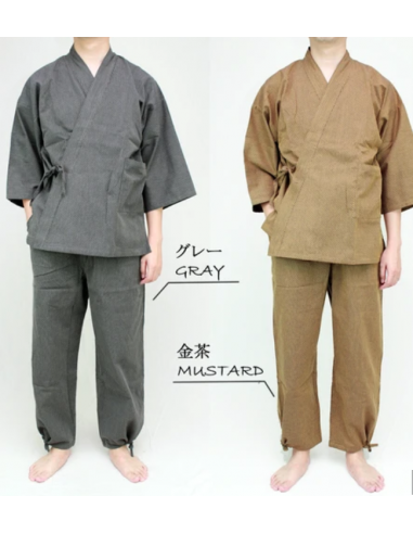 Classic Sashiko Samue Cotton Zen Clothe